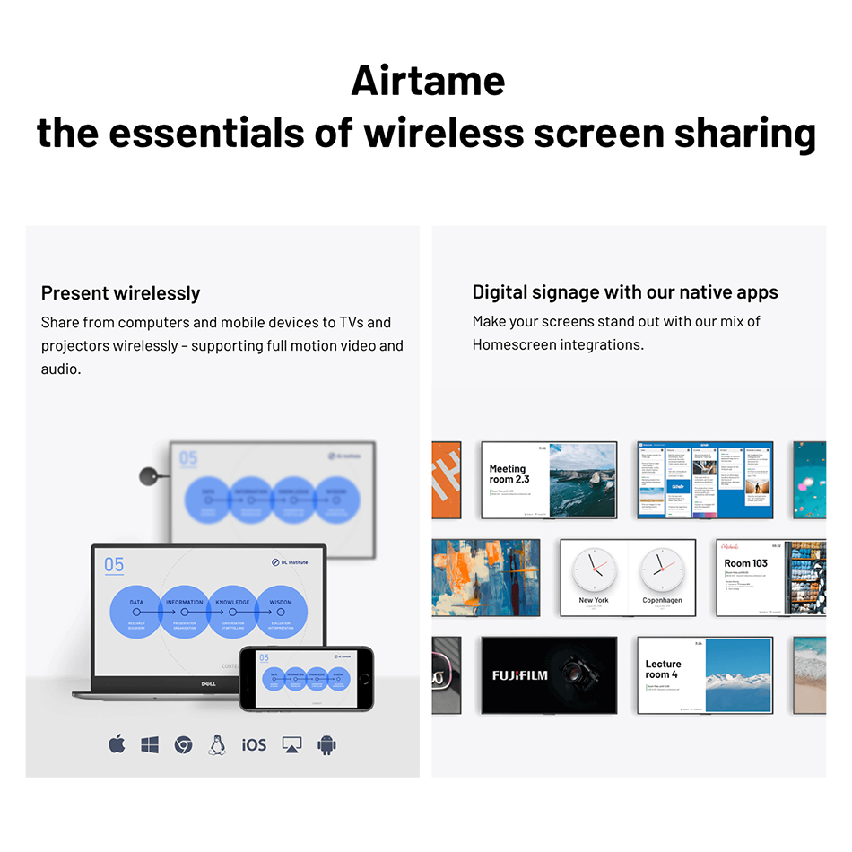 Airtame 2 - Wireless Screen Share / HDMI Adapter Dongle